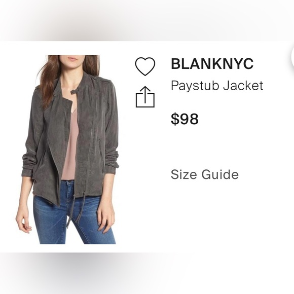 Blank NYC | Jackets & Coats | Blanknyc Pay Stub Jacket Excellent ...